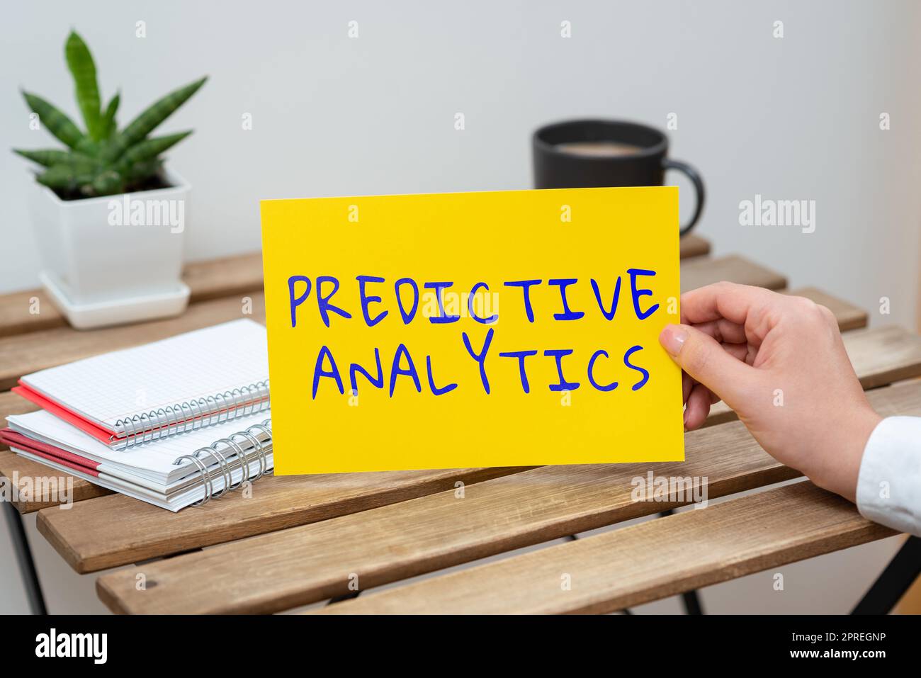 Conceptual caption Predictive Analytics, Conceptual photo Optimize Collection Achieve CRM ...