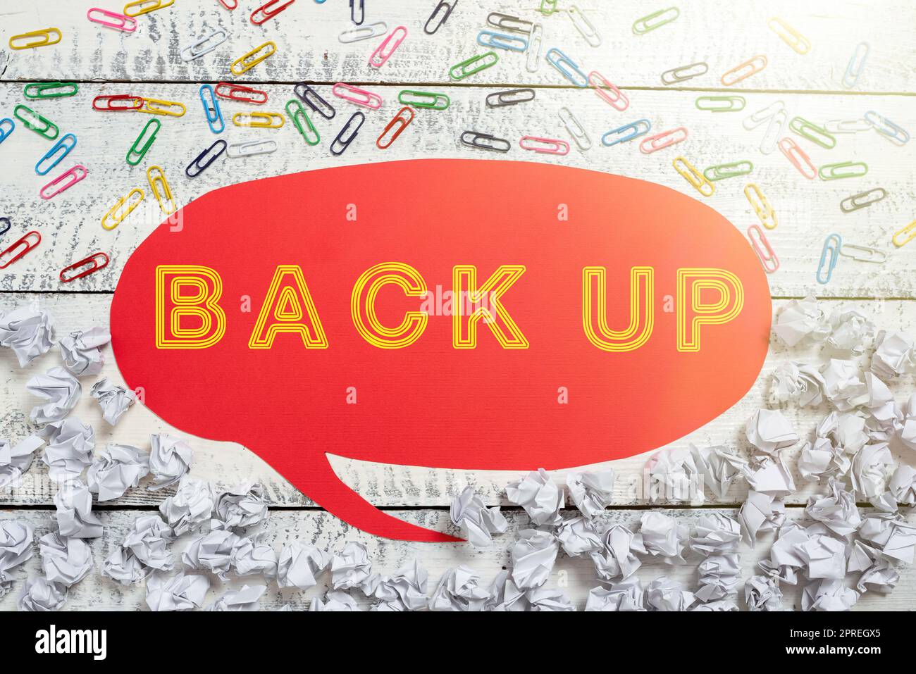 Sign displaying Back Up, Business idea saving important data into ...