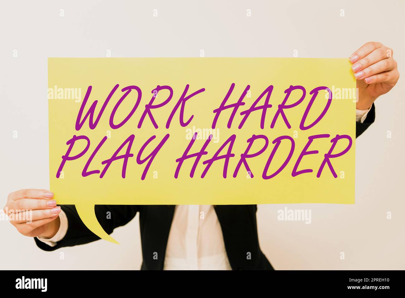 Text showing inspiration Work Hard Play Harder, Business approach a ...
