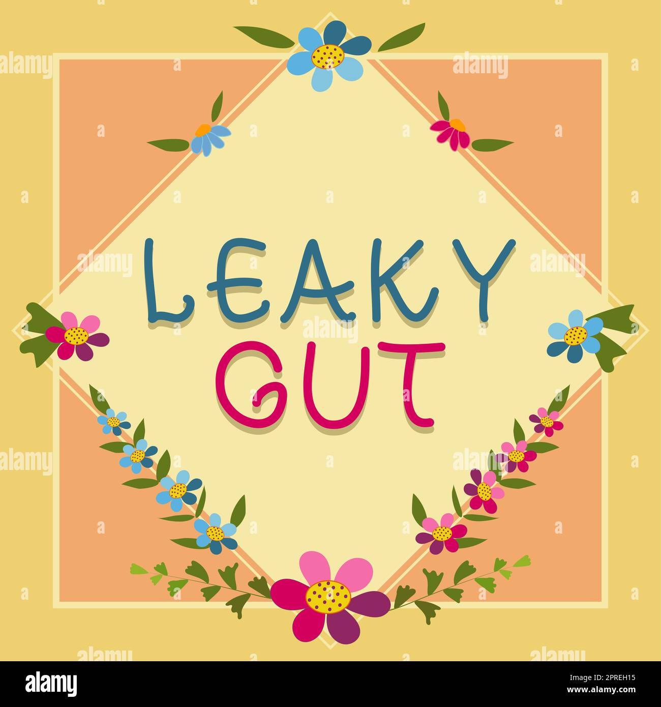 Text caption presenting Leaky Gut, Word for A condition in which the ... Text caption presenting Leaky Gut, Word for A condition in which the ...