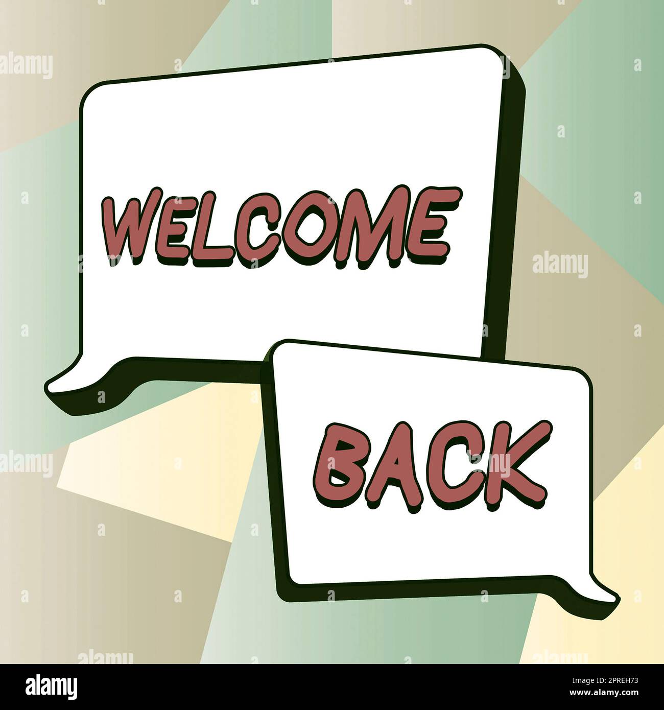 Conceptual caption Welcome Back, Word Written on Warm Greetings Arrived ...