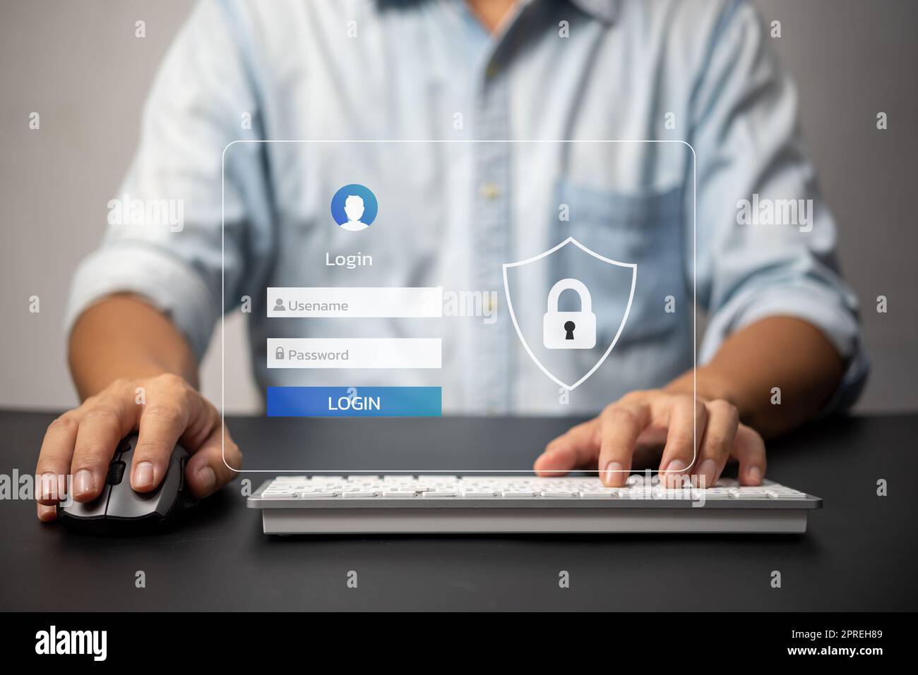 Protection personal data against hackers. Security internet access of ...