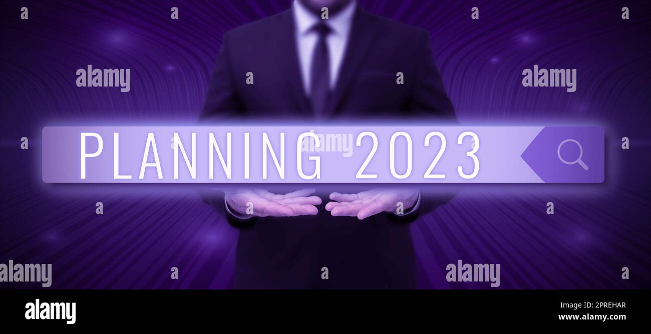 Writing displaying text Planning 2023, Concept meaning Begin with end ...