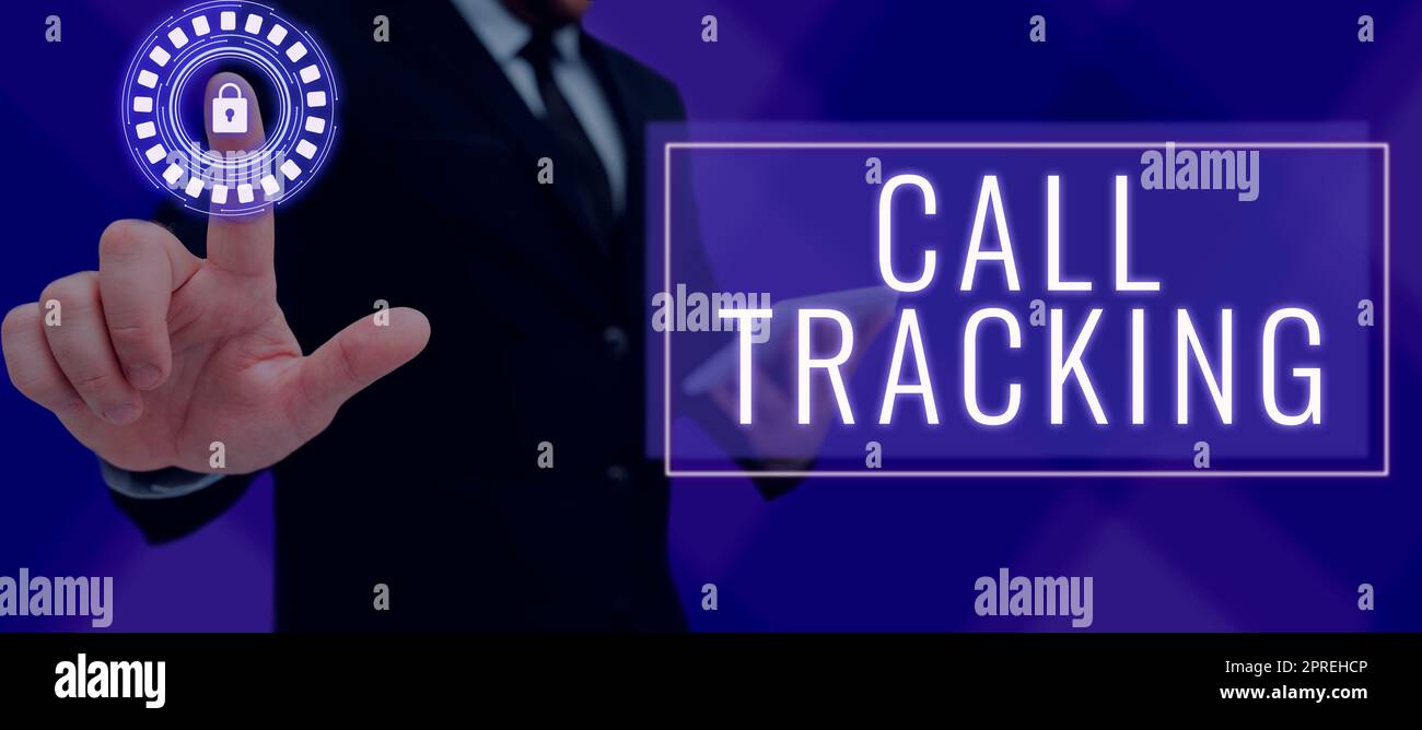 Conceptual caption Call Tracking, Business approach Organic search ...