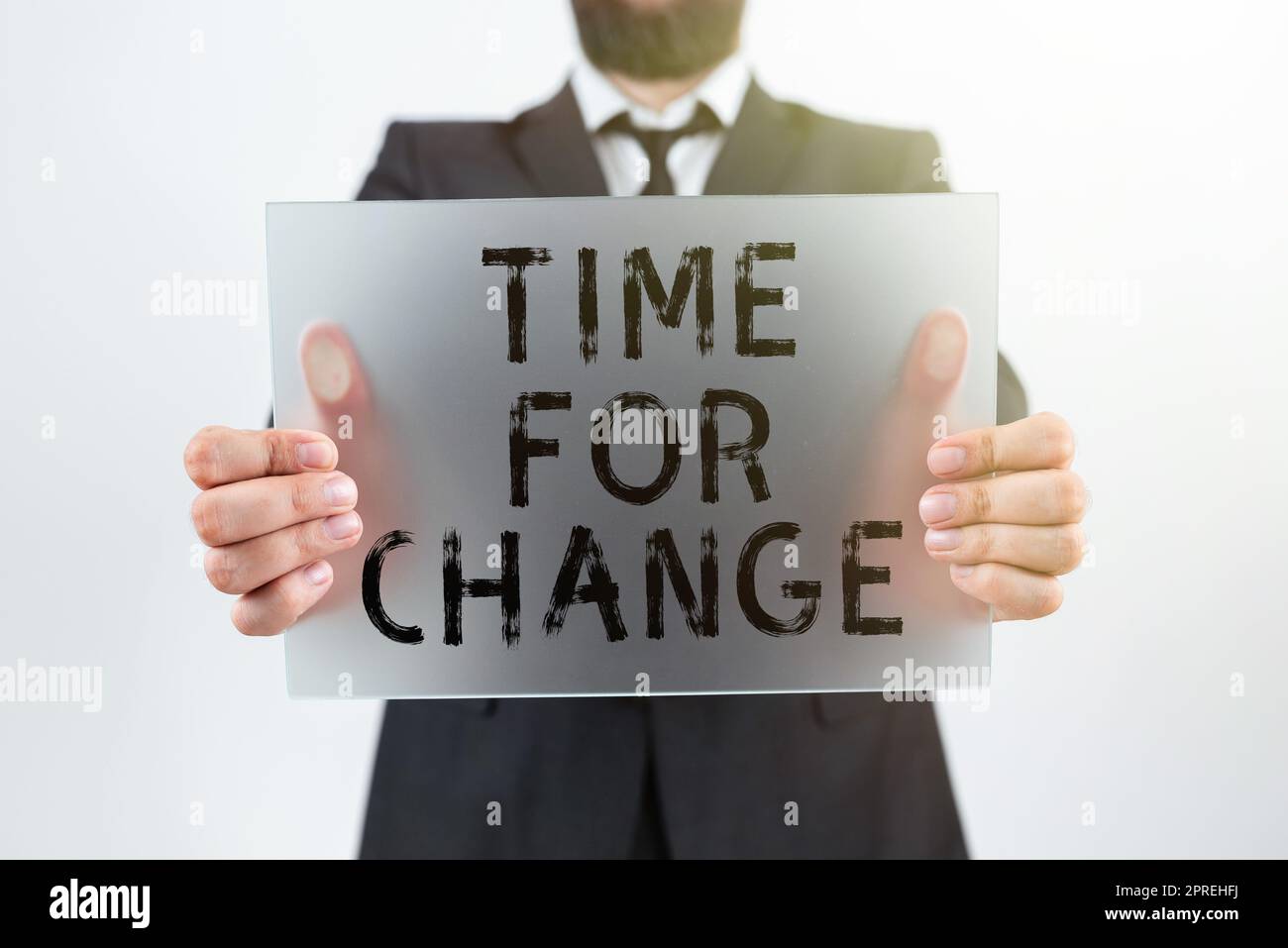 Conceptual display Time For Change, Business overview take action new ...