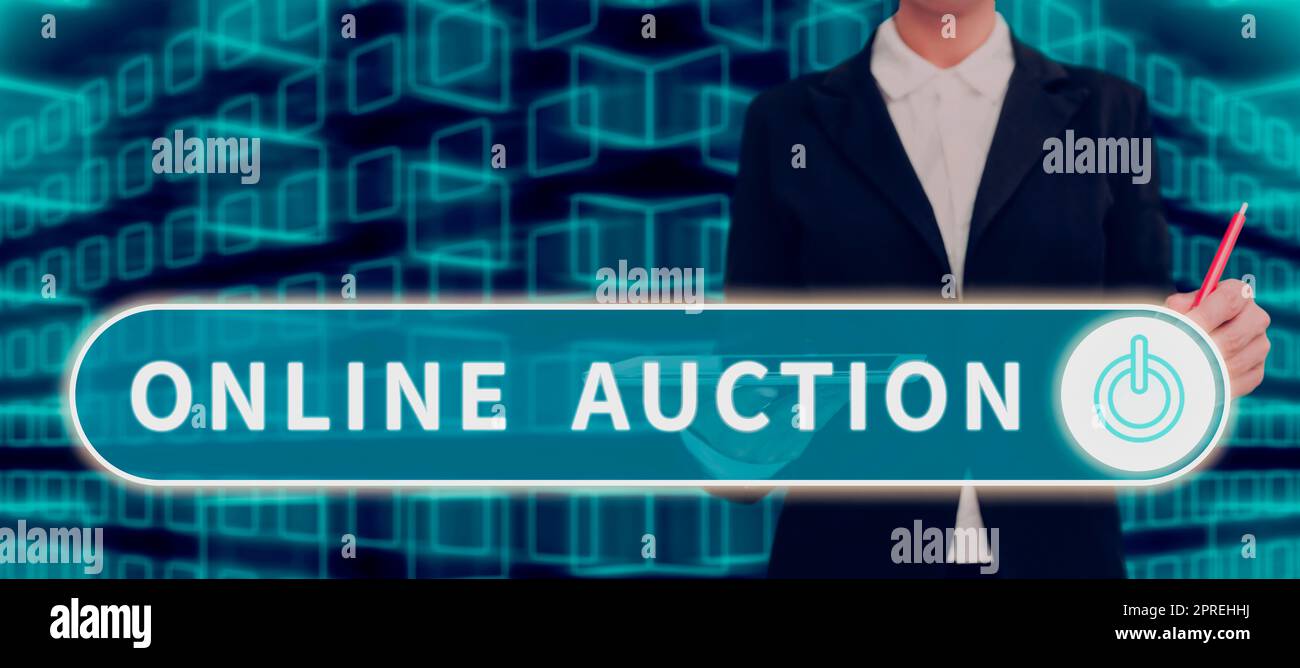 Inspiration showing sign Online Auction, Concept meaning digitized sale ...