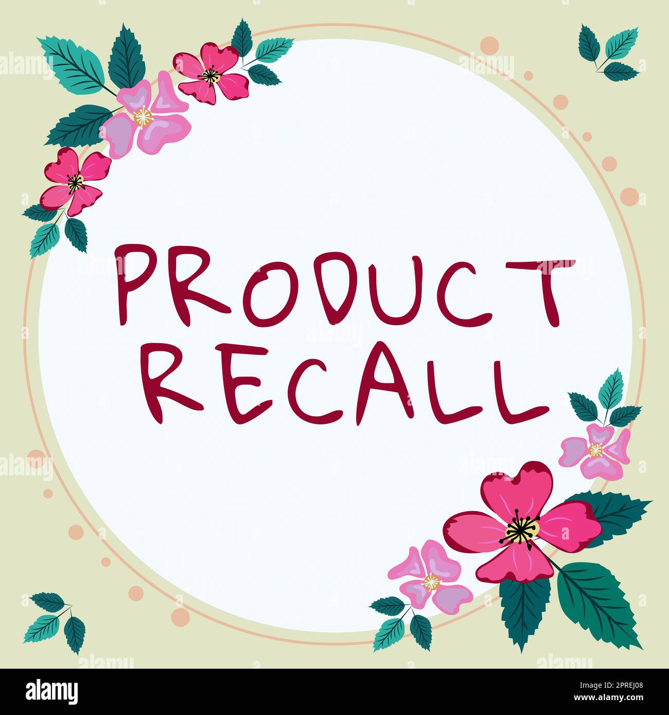 Writing displaying text Product Recall, Business idea request to return ...