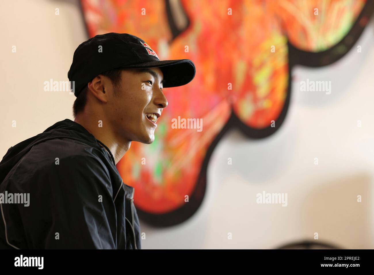 Japanese breakdancing dancer "Shigekix" (Shigeyuki Nakarai) poses for ...