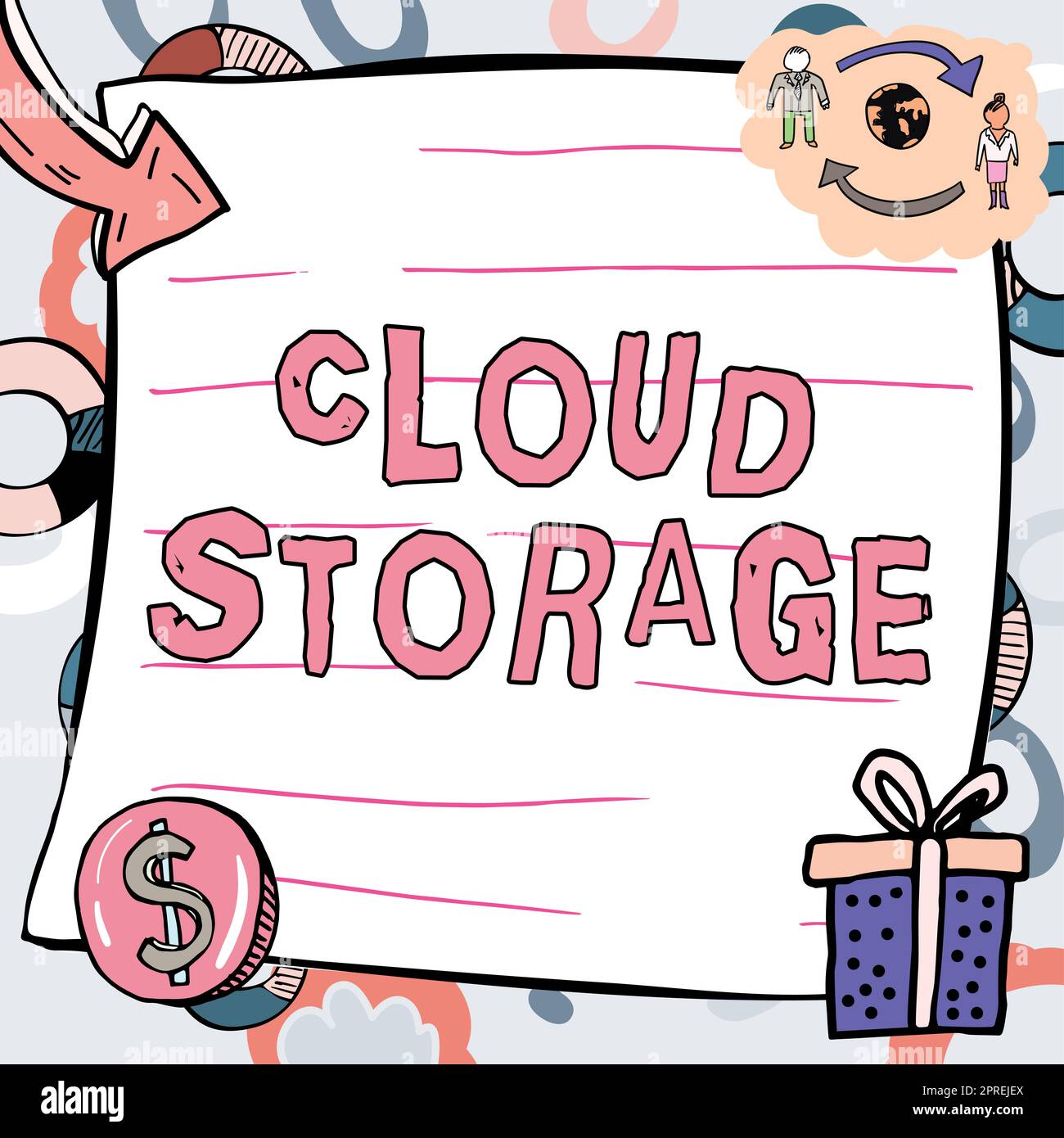 Writing Displaying Text Cloud Storage Business Idea Computing Connect