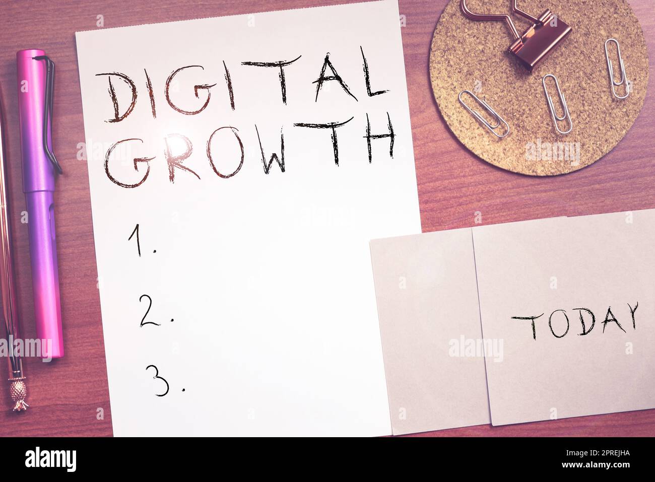 Text caption presenting Digital Growth, Internet Concept early stages ...