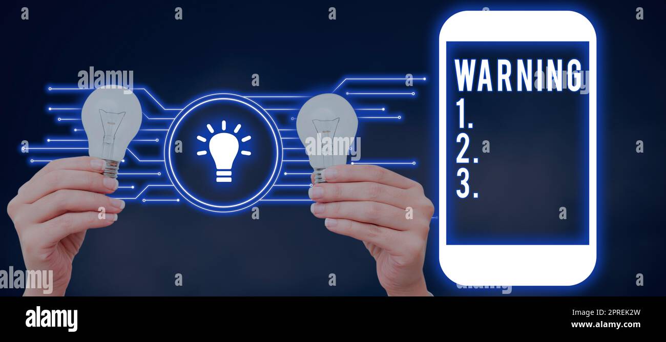 Inspiration showing sign Warning, Business overview statement or event ...