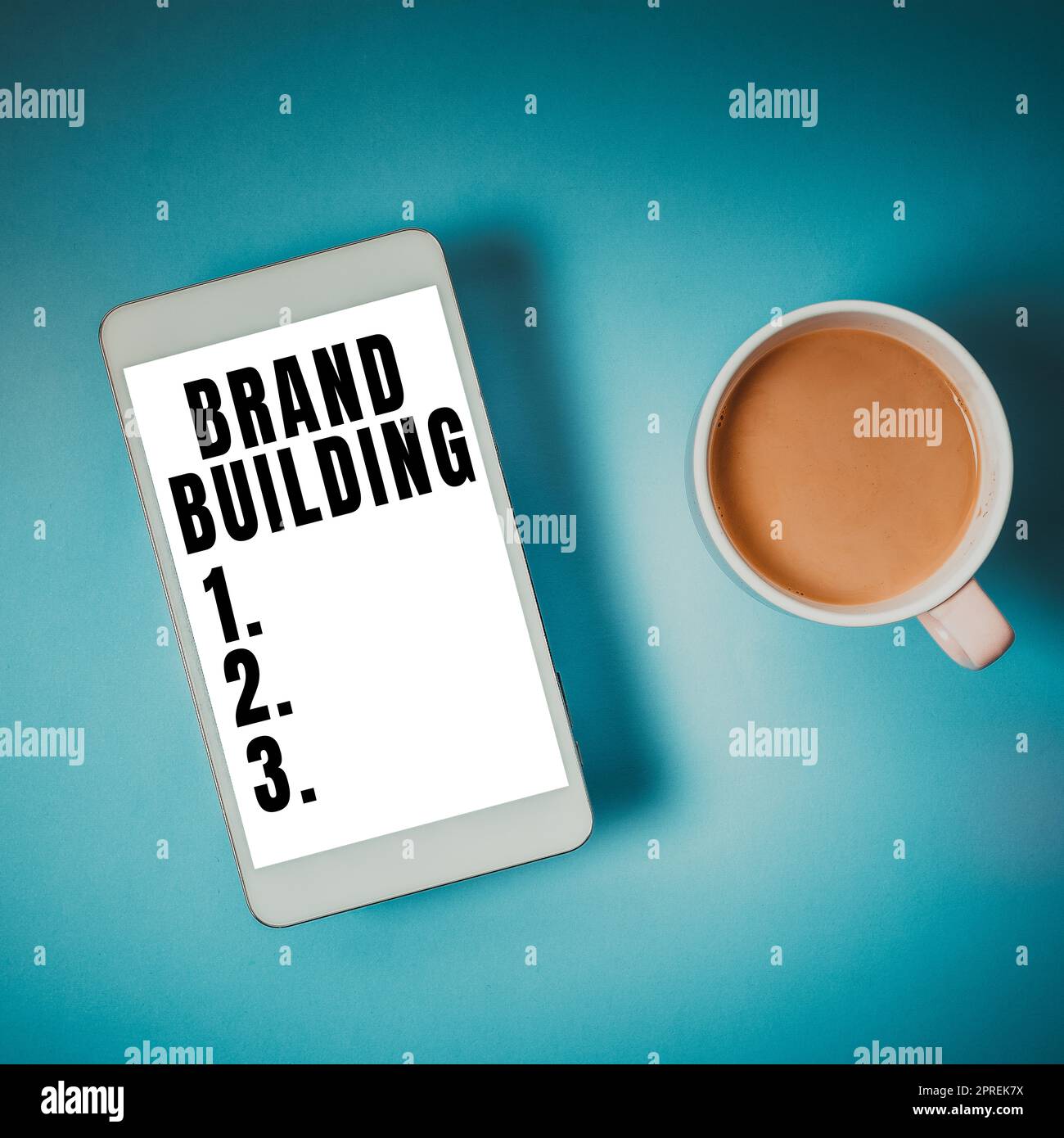 Sign displaying Brand Building, Concept meaning boosting customer s is ...