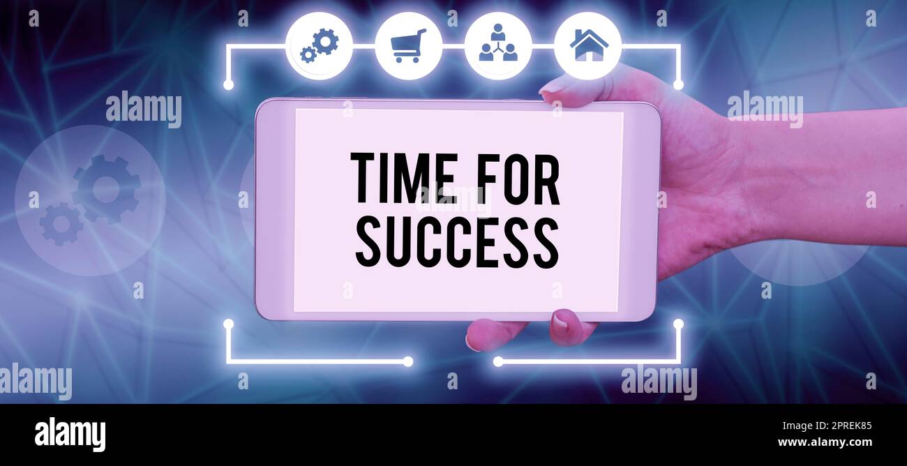 Text showing inspiration Time For Success, Business idea business ...