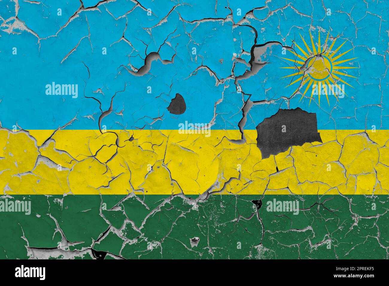 3D Flag of Rwanda on an old stone wall background Stock Photo - Alamy