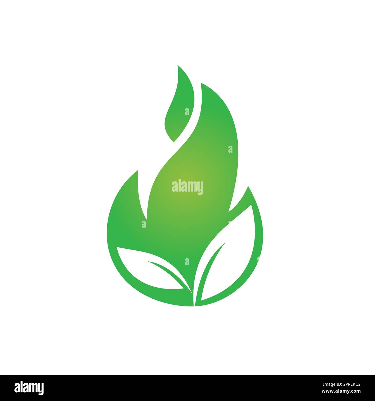 Fire leaf vector logo design. Eco green alternative energy logo design ...