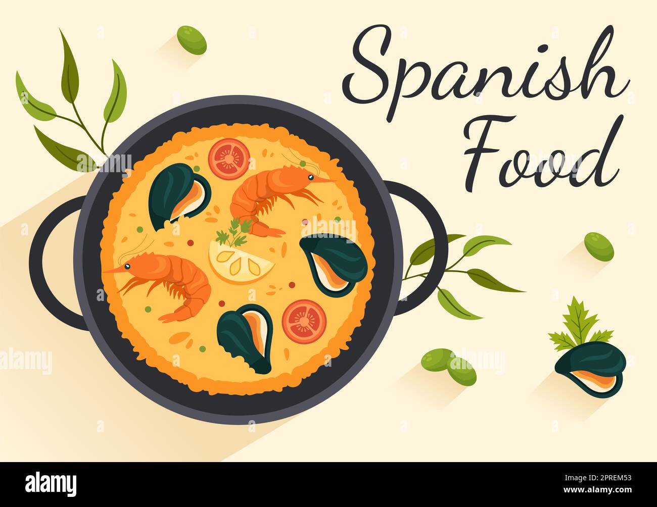 Spanish Food Cuisine Menu Restaurant with Various of Traditional Dish ...