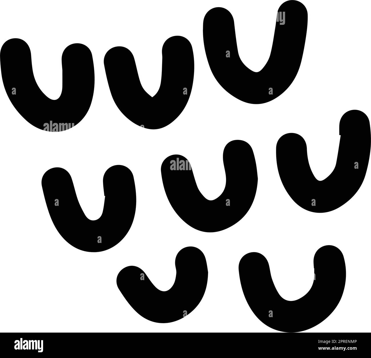 Abstract hand drawn shape doodle, vector modern and contemporary design art element collection ...