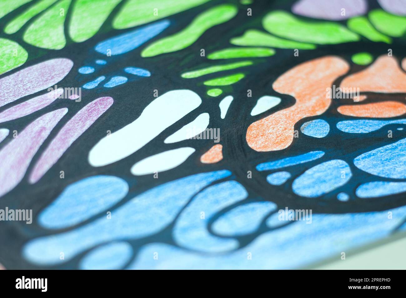 Hand drawn neurographic drawing. Neurographics is psychological method ...