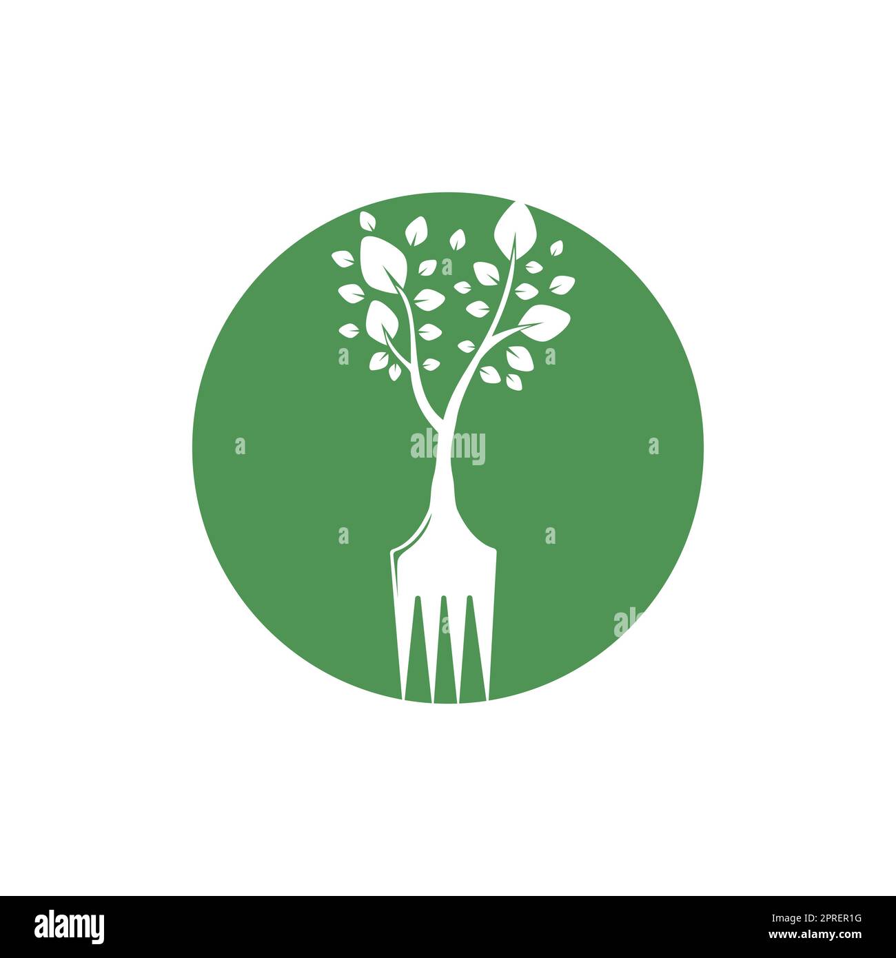 Fork tree vector logo design. Restaurant and farming logo concept Stock ...