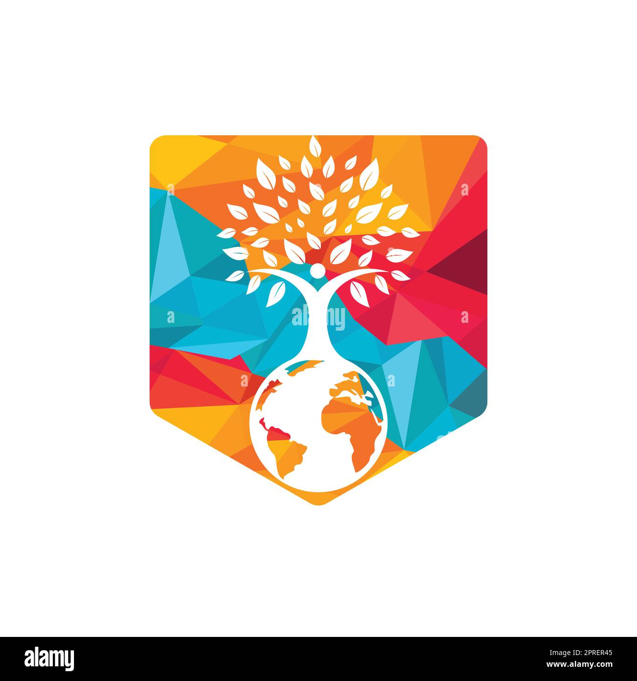 Global human tree vector logo design template Stock Vector Image & Art ...