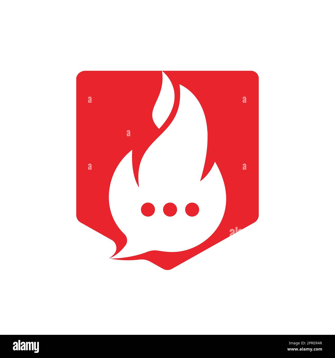 Hot talk vector logo design. Fire chat icon logo design concept Stock ...