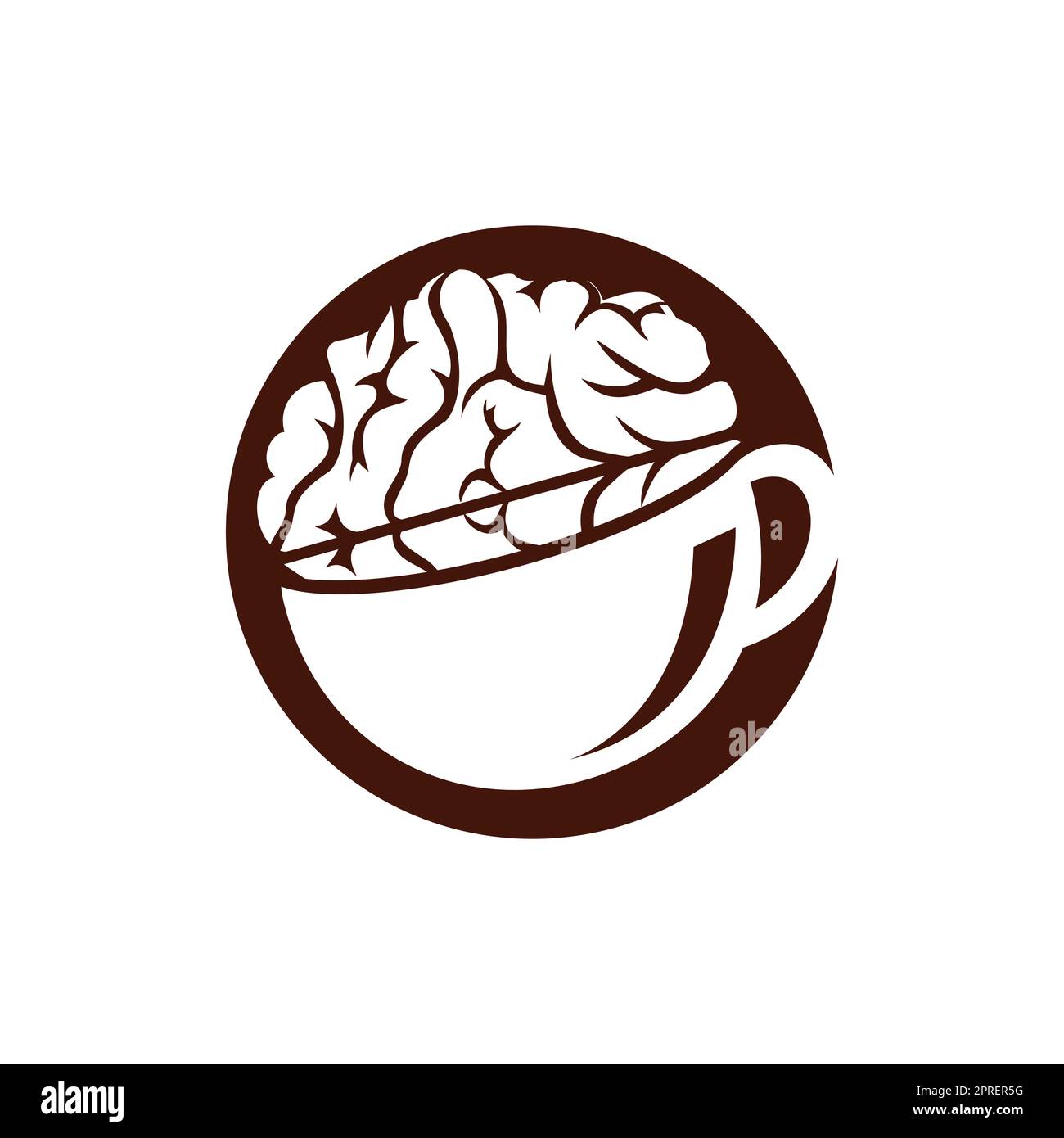 Coffee brain vector logo design template Stock Vector Image & Art - Alamy