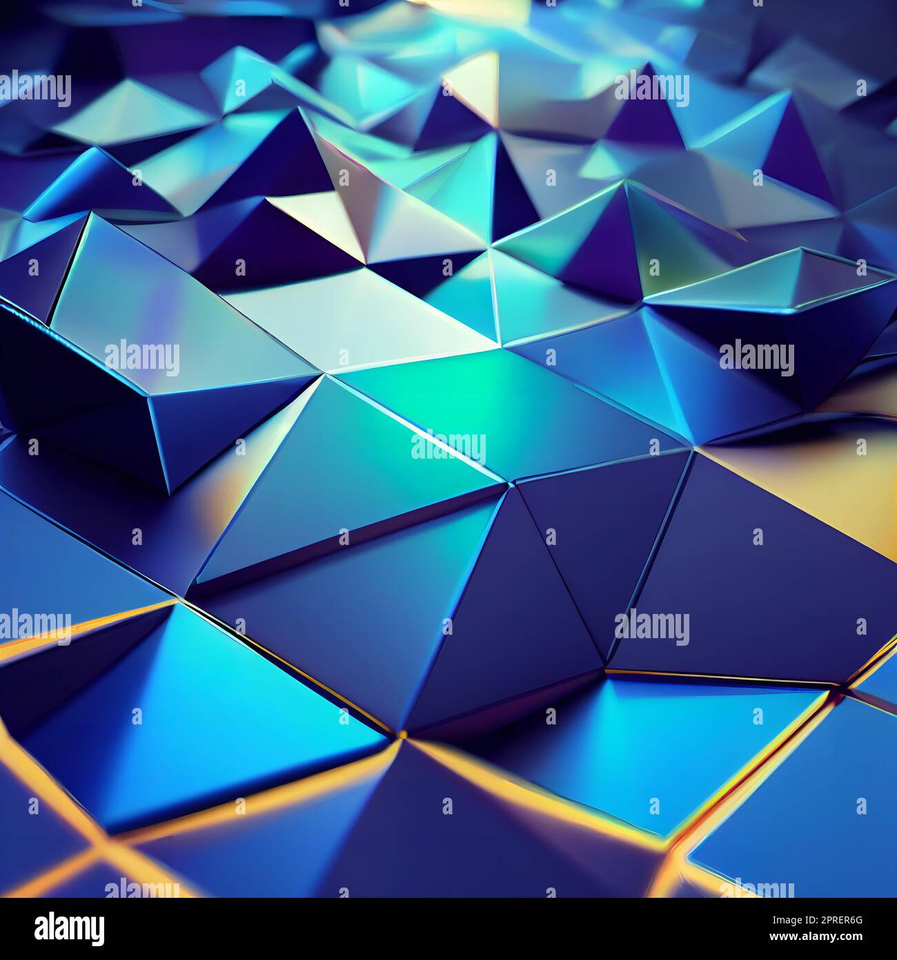 Blue abstract polygonal background. 3D illustration for your design Stock Photo - Alamy