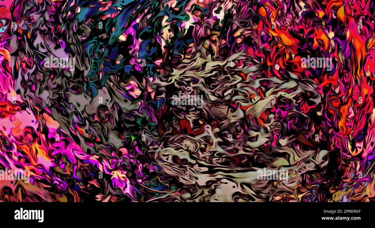 Abstract texture psychedelic fractal of chaotic figures of various ...