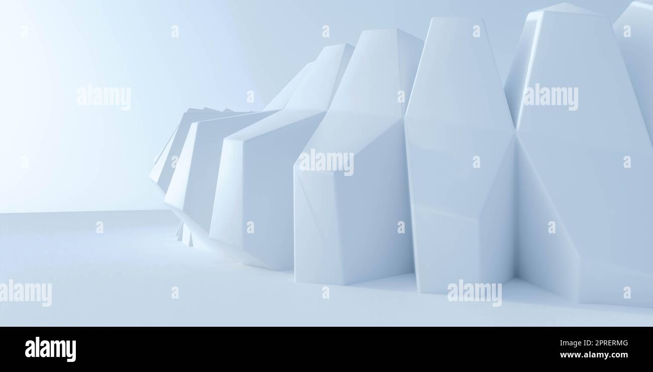 a stunning display of white ceramic futuristic building arranged in a ...