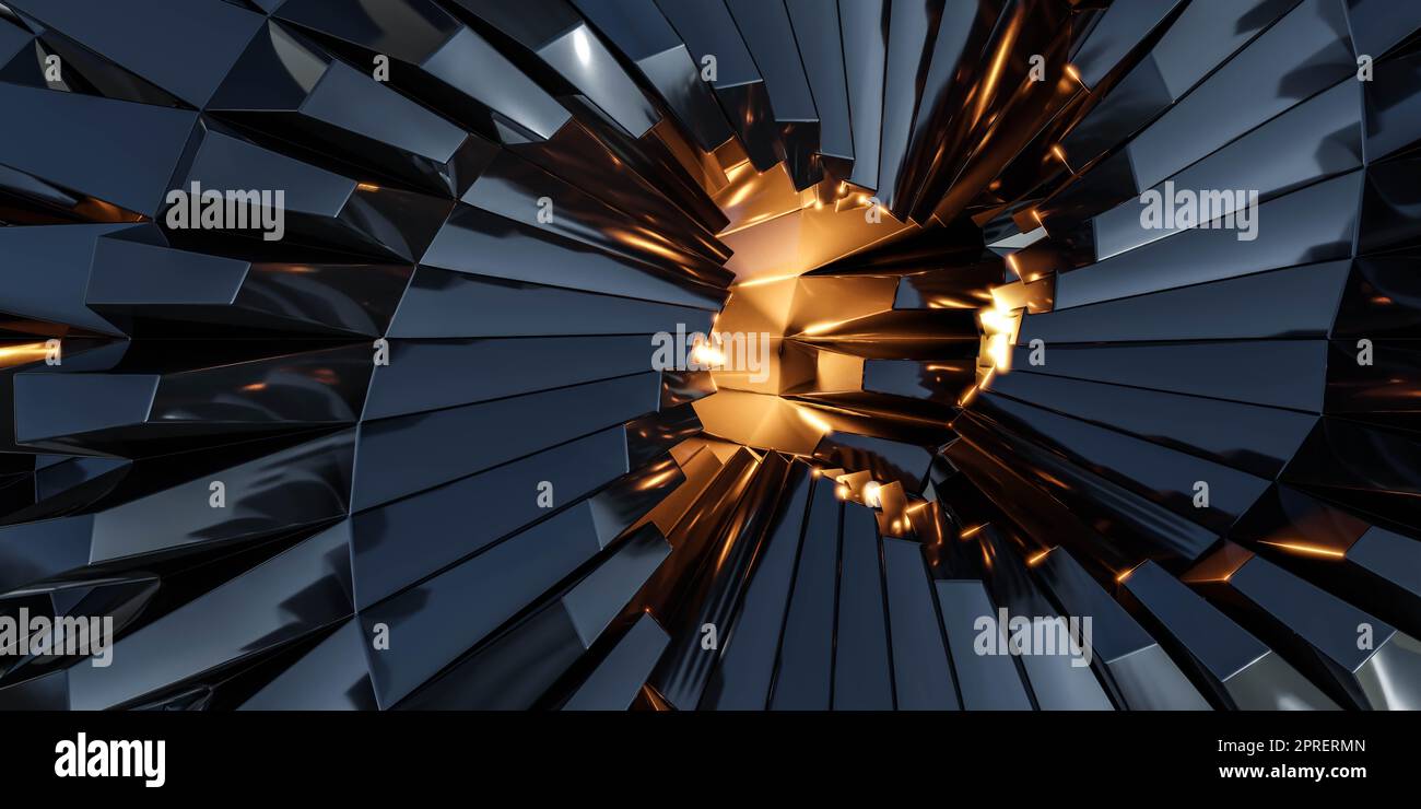 a large mirror reflecting bright light 3d render illustration Stock ...