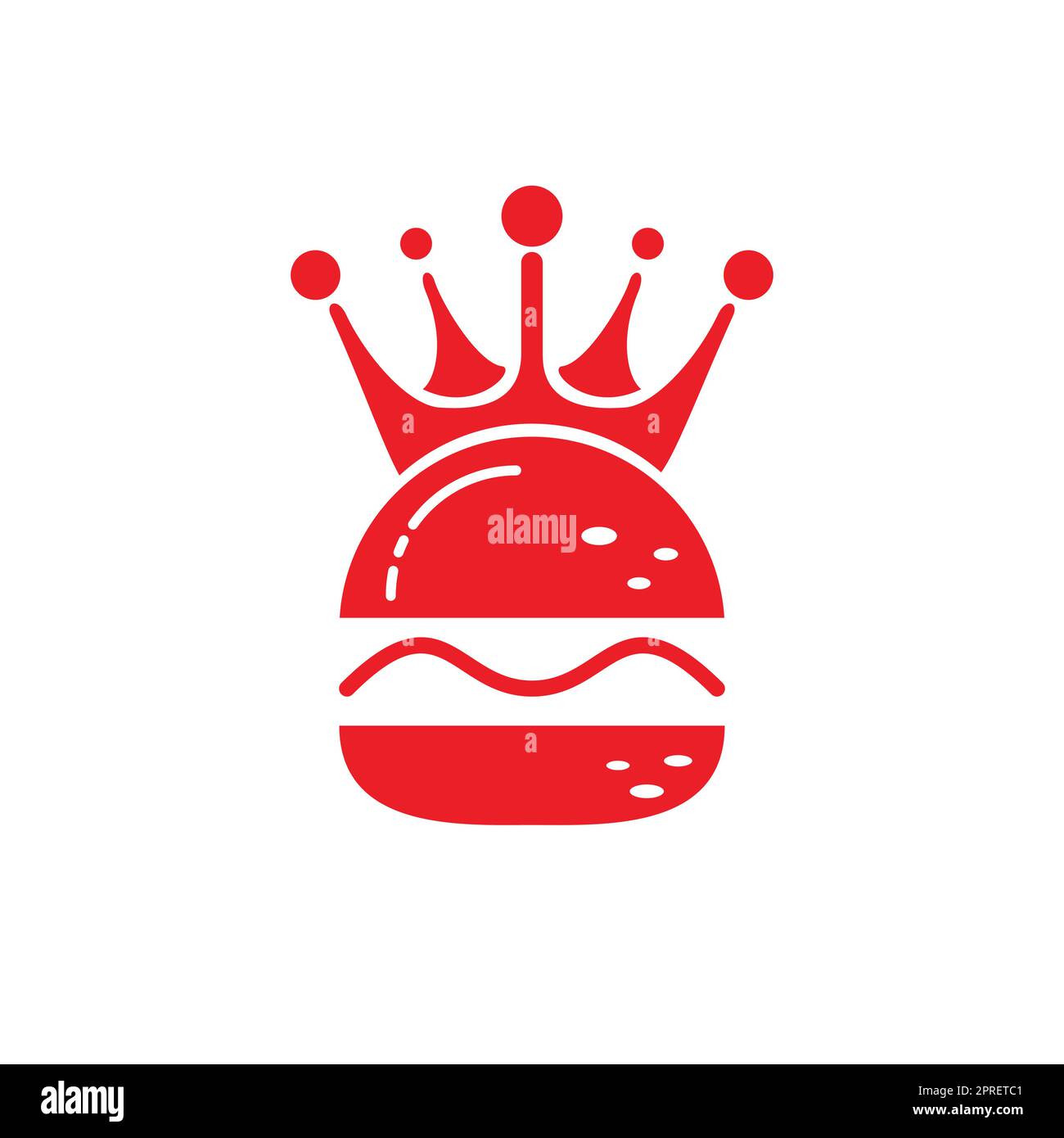 Burger king vector logo design. Burger with crown icon logo concept ...