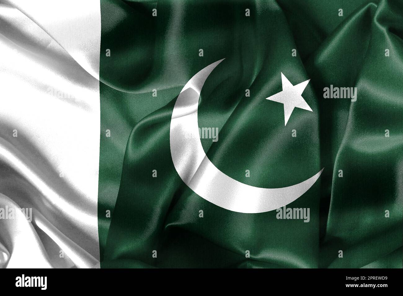 Pakistan flag - realistic waving fabric flag Stock Photo - Alamy
