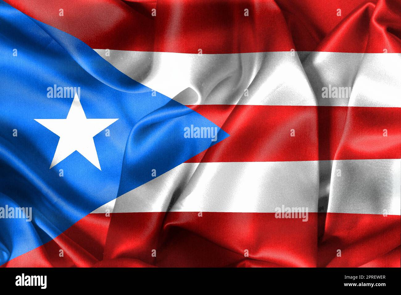 Puerto Rico flag - realistic waving fabric flag Stock Photo - Alamy