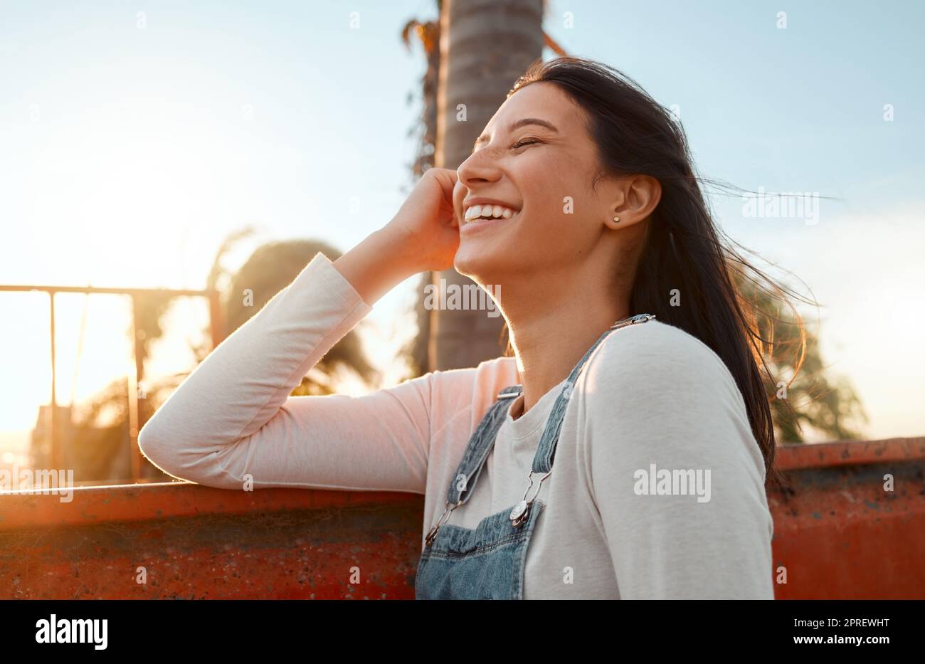 Farming looks mighty easy when your plow. Shot on a young woman ...