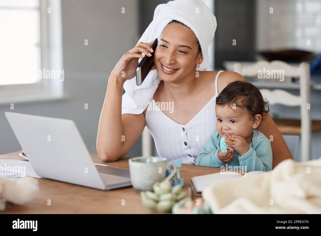 Being a mother only makes me more determined. a woman talking on her ... Being a mother only makes me more determined. a woman talking on her ...