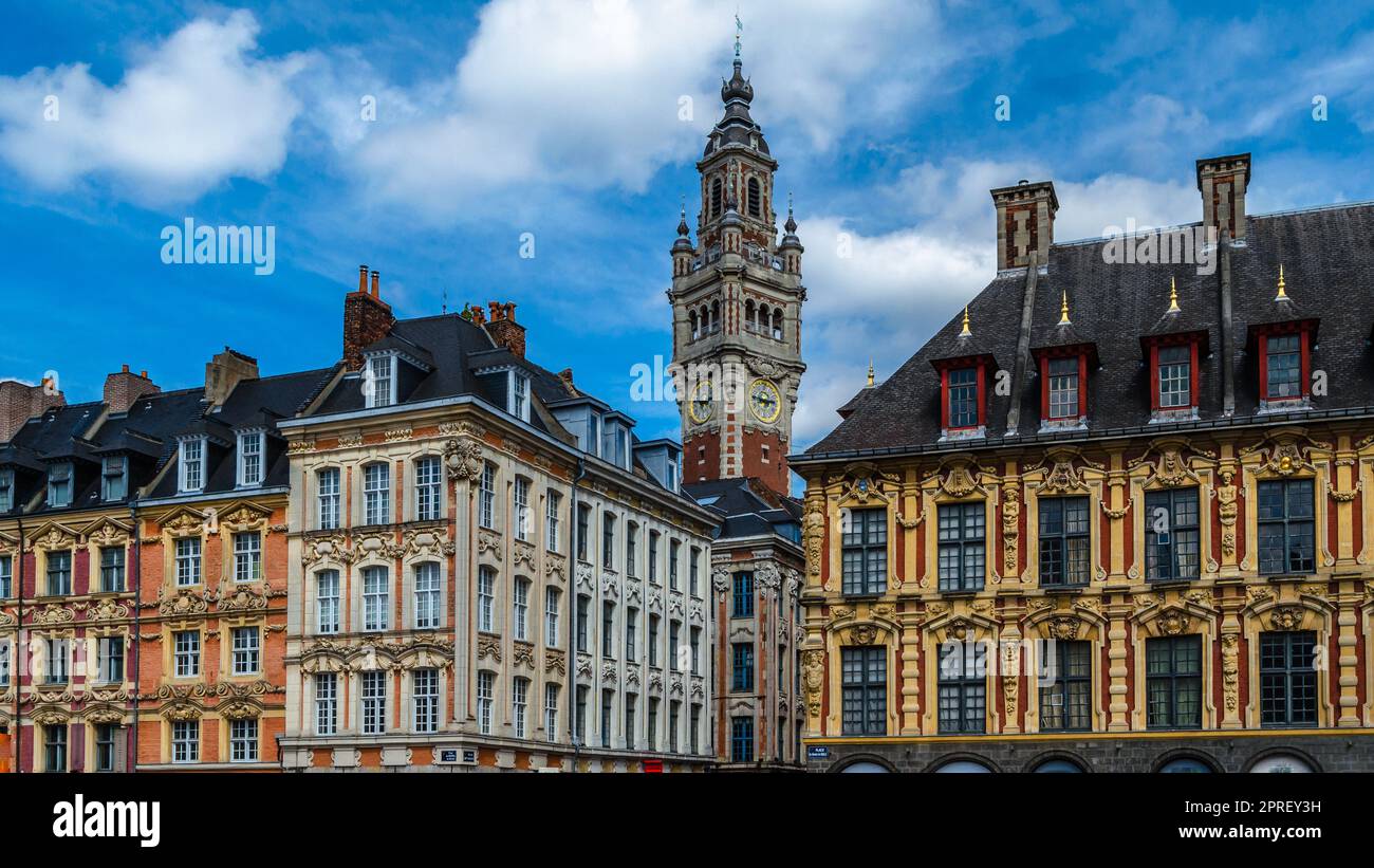 Urban landscape, architecture in the city of Lille, northern France ...