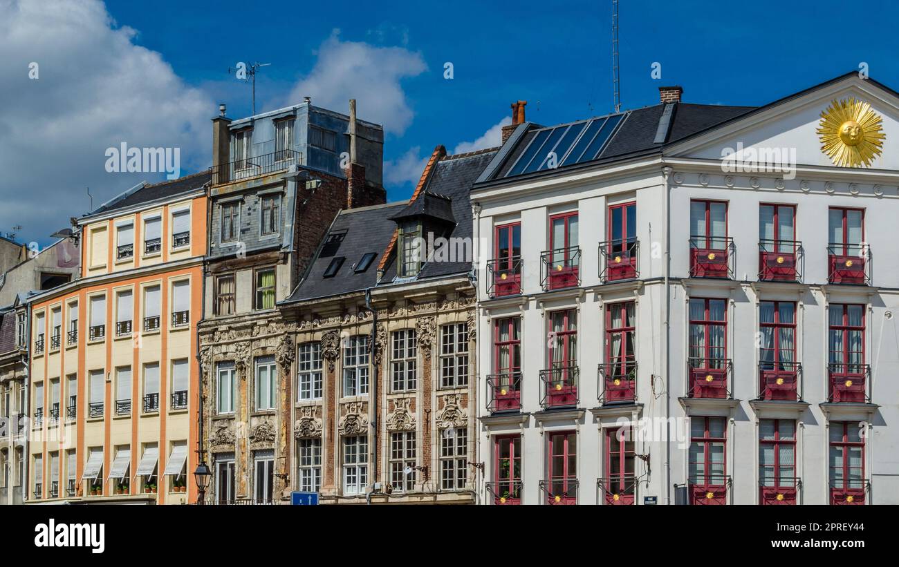 Urban landscape, architecture in the city of Lille, northern France ...