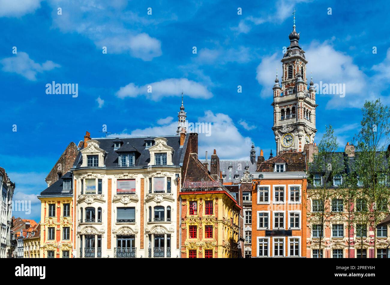 Urban landscape, architecture in the city of Lille, northern France ...