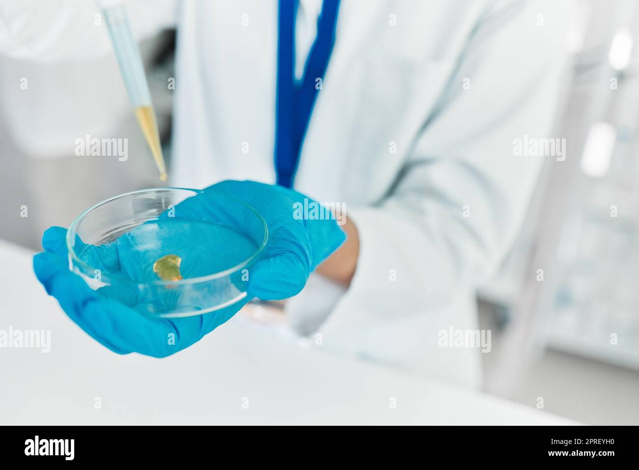 Every tiny sample can be tested. Closeup shot of an unrecognisable ...