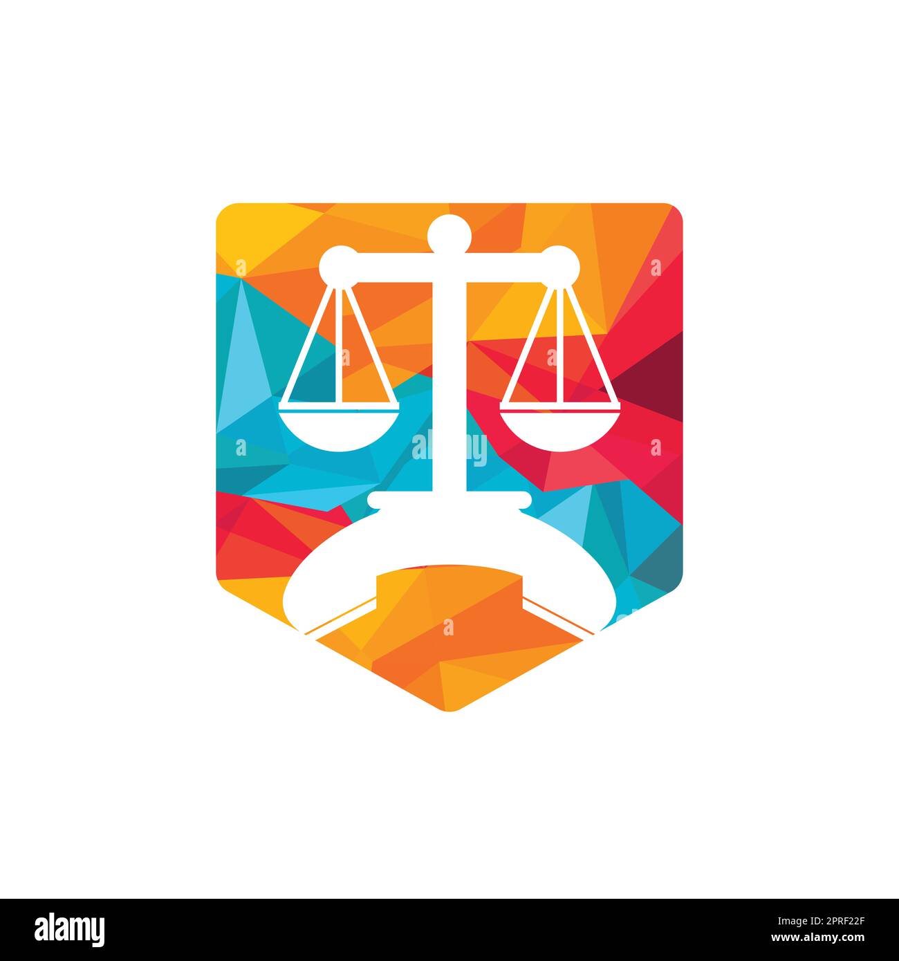 Law call vector logo design template. Handset and balance icon design ...
