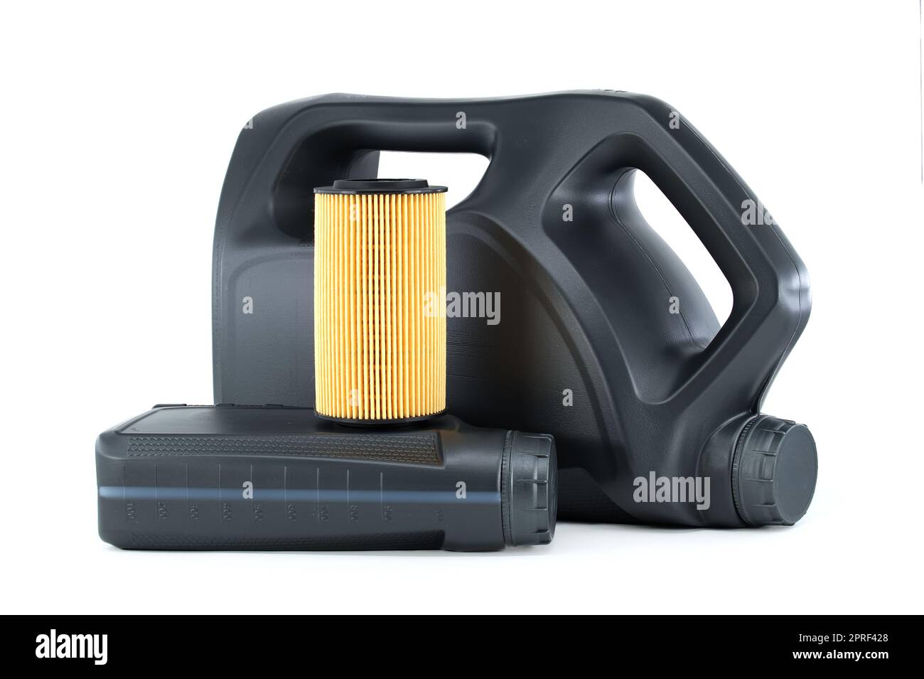 Car oil filter and motor oil can over a white Stock Photo - Alamy