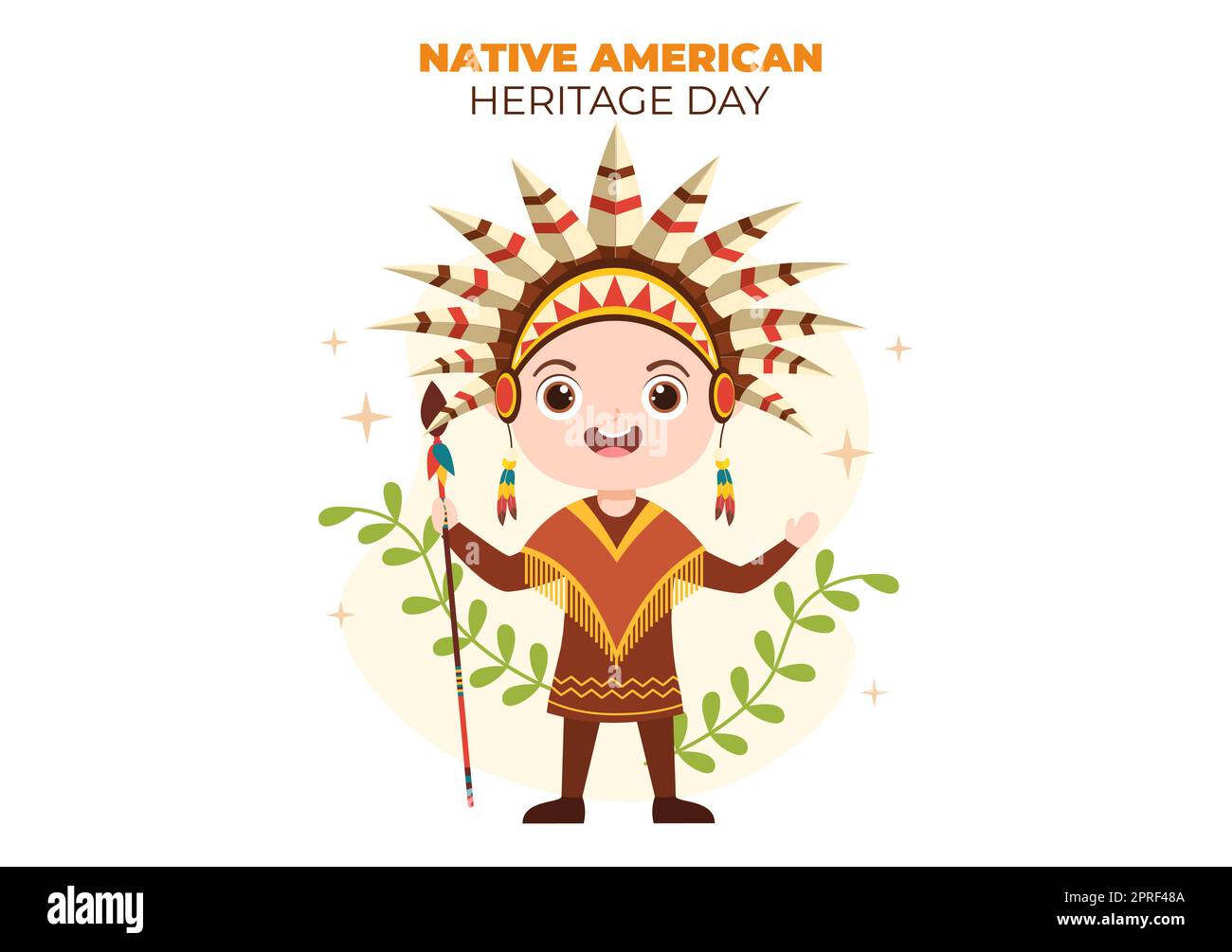 Native American Heritage Day Template Hand Drawn Cartoon Flat ...