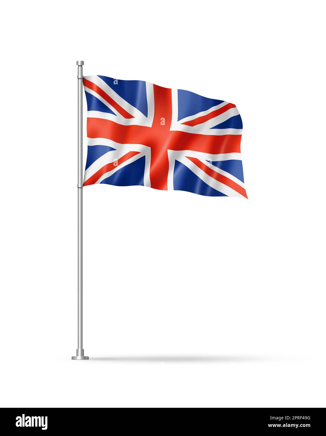 United Kingdom, UK flag, 3D illustration, isolated on white Stock Photo ...