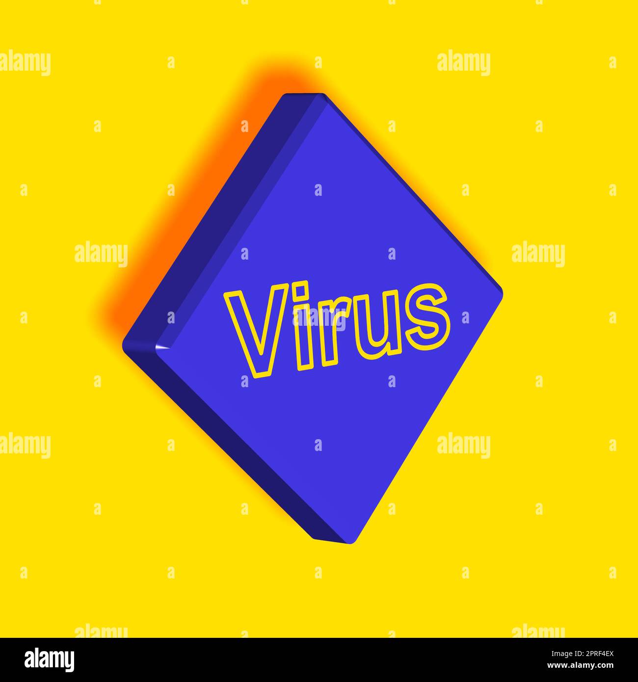 "Virus" - word, lettering or text as a 3D illustration, 3D rendering ...