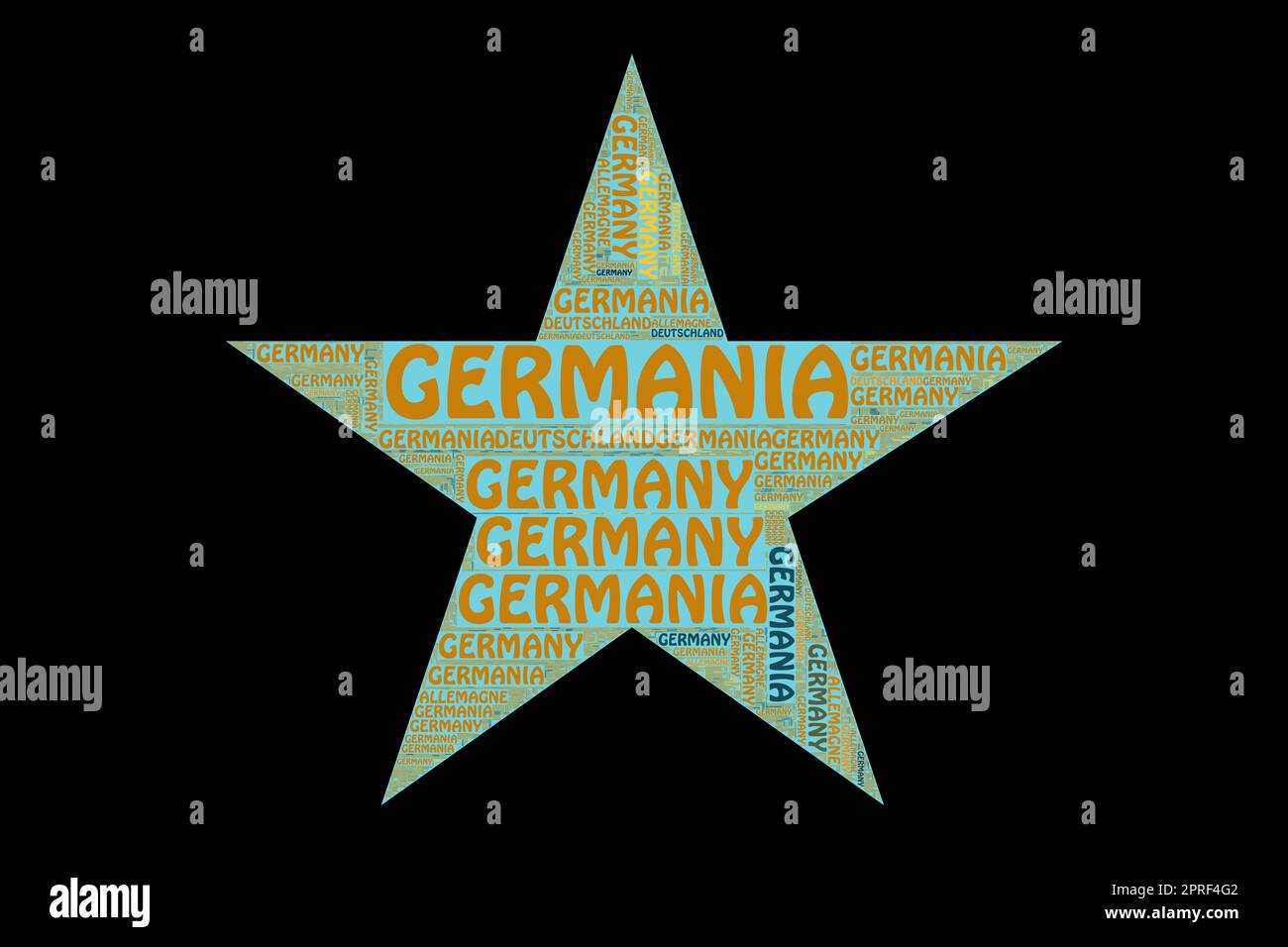 The Words 'Deutschland, Germany, Allemagne, Germania' as Word Art, Word ...