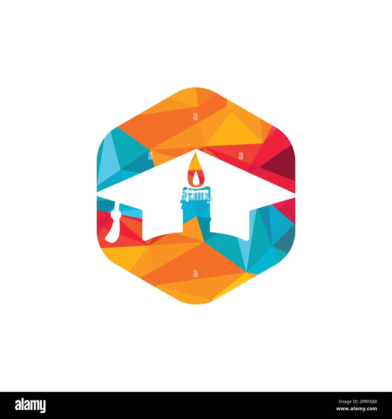 Educational and institutional logo design concept. Graduation cap with ...