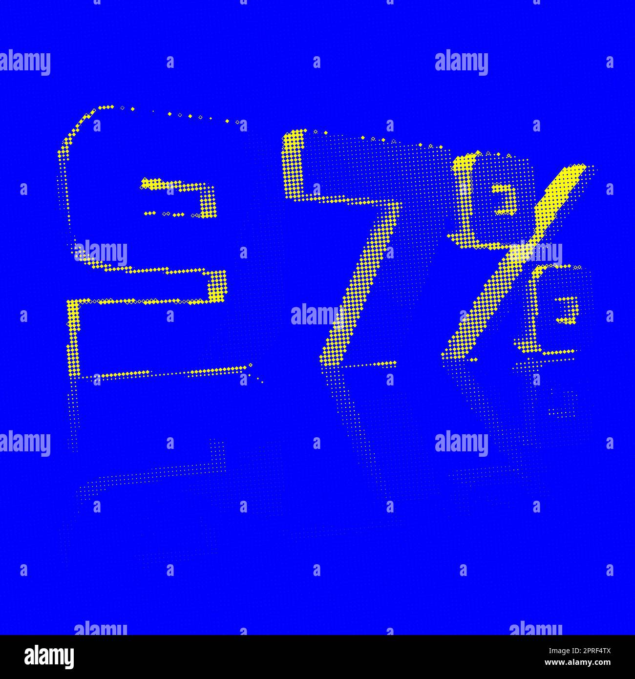 97%, 97 percent as a 3D illustration, 3D rendering Stock Photo - Alamy