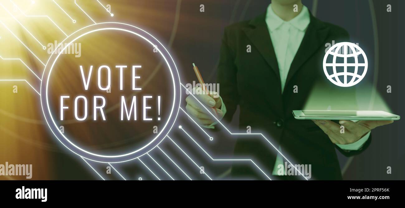 Handwriting text Vote For Me. Word for Campaining for a government ...