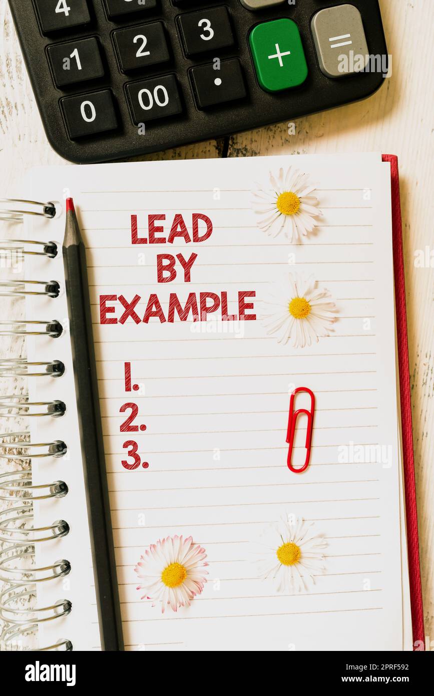 Conceptual caption Lead By Example. Business idea Be a mentor leader ... Conceptual caption Lead By Example. Business idea Be a mentor leader ...