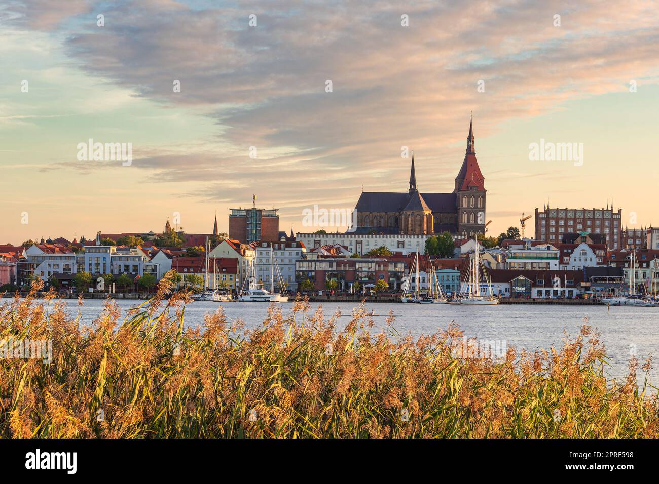 View over the river Warnow to the city Rostock, Germany Stock Photo - Alamy